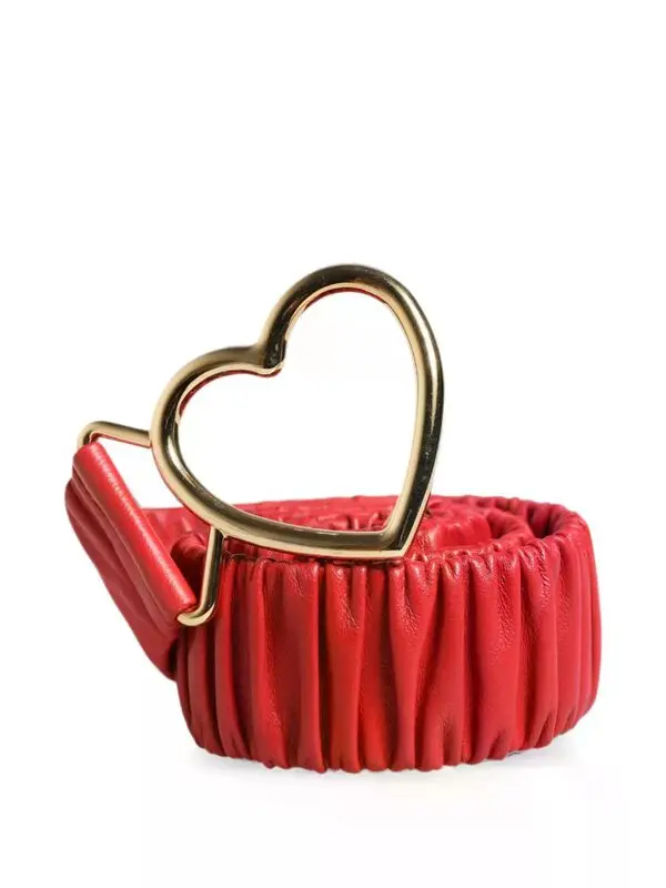 Dolce & Gabbana Heart-buckle Gathered Belt - Red