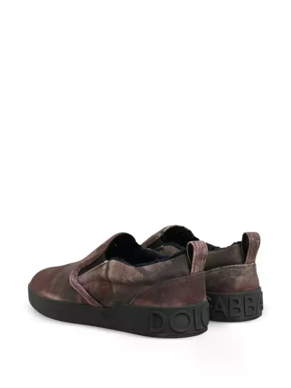 Dolce & Gabbana Abstract-print Slip-on Sneakers