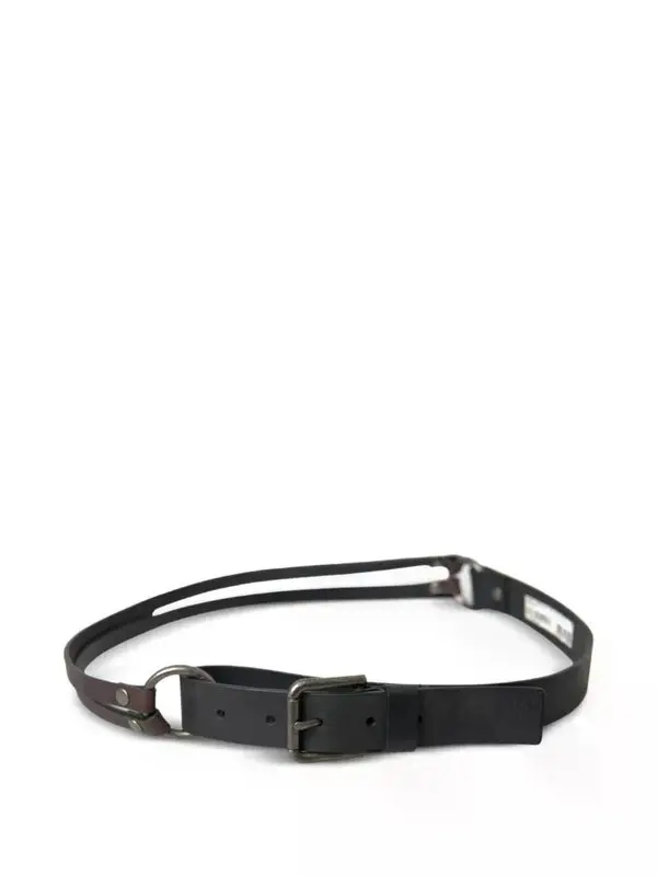 Dolce & Gabbana Double-strap Leather Belt - Black