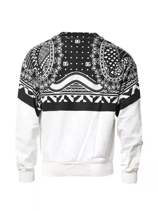 Dolce & Gabbana Bandana-print Cotton Sweatshirt - White