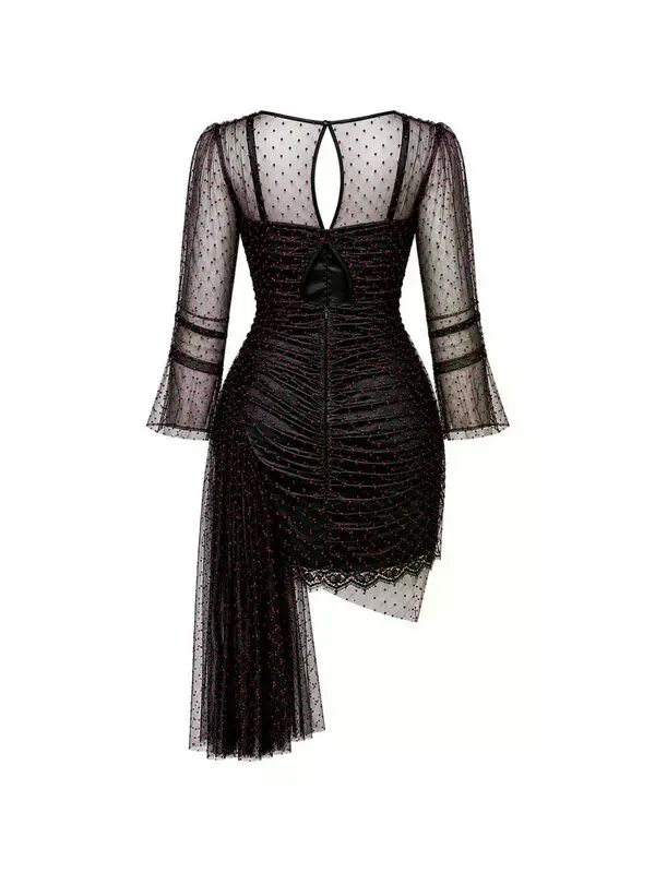 Dolce & Gabbana Lace-trim Long-sleeve Sheath Mini Dress