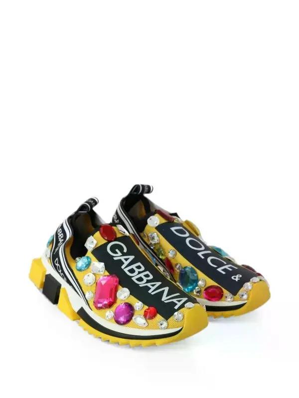 Dolce & Gabbana Sorrento Crystal-embellished Sneakers