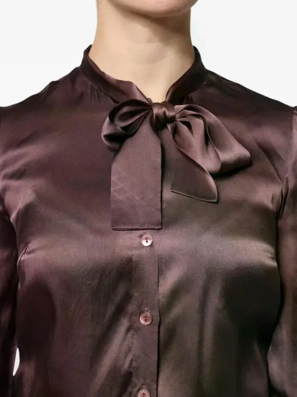 Dolce & Gabbana Bow-tie Silk Blouse