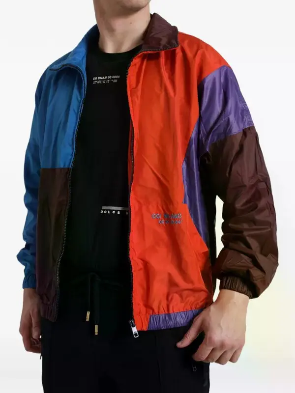 Dolce & Gabbana Colorblock Logo-embroidered Jacket