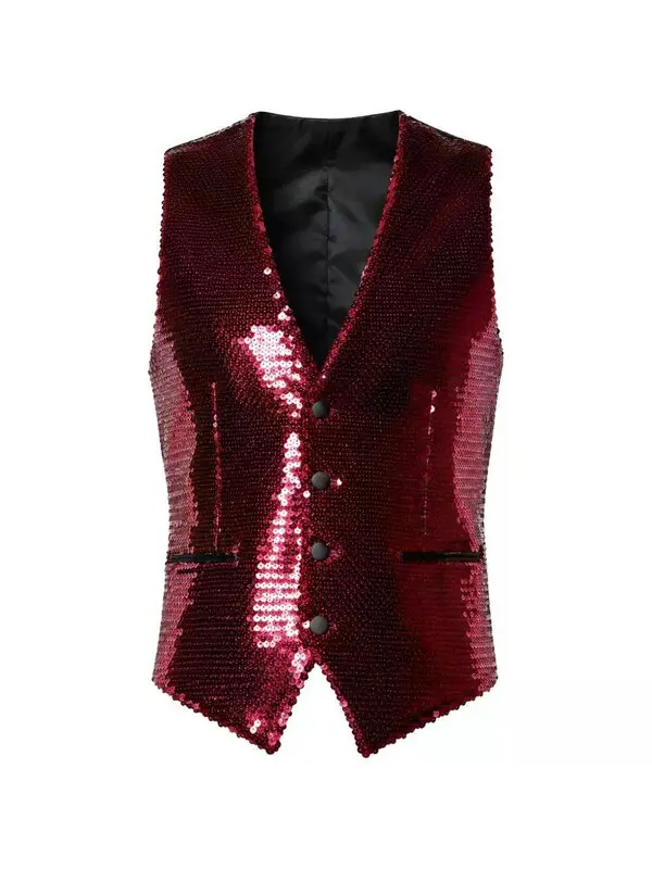 Dolce & Gabbana Sequin-embellished V-neck Waistcoat