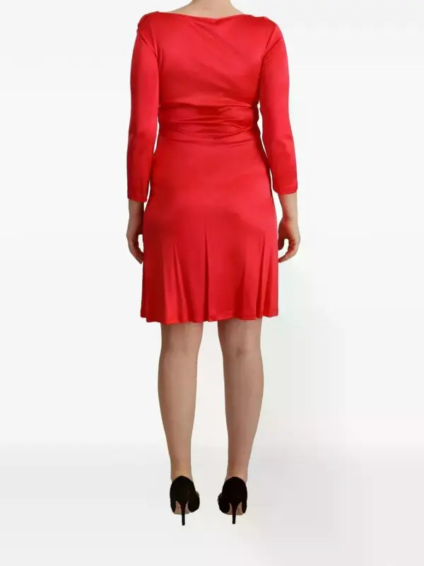 John Galliano Cowl Neck Three-quarter Sleeve Dress