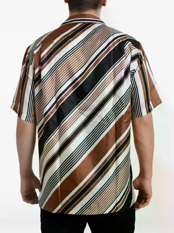 Dolce & Gabbana Diagonal-striped Silk Shirt