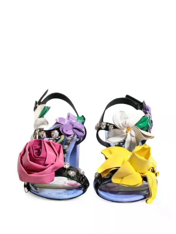 Dolce & Gabbana Keira Floral-embellished Crystal Sandals