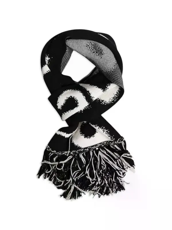 Dolce & Gabbana Logo-intarsia Fringed Scarf