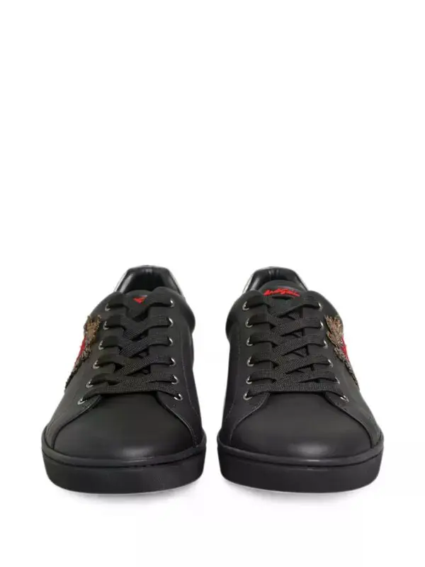 Dolce & Gabbana Heart-embellished Leather Sneakers
