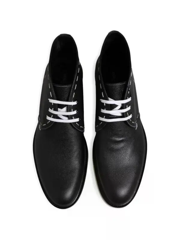 Dolce & Gabbana Stitch-detail Lug-sole Ankle Boots