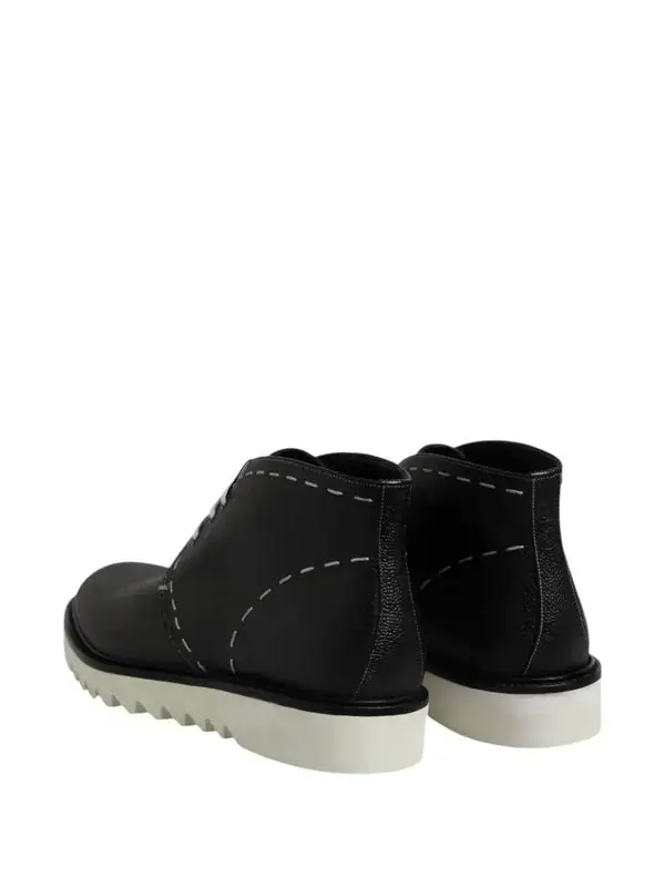 Dolce & Gabbana Stitch-detail Lug-sole Ankle Boots