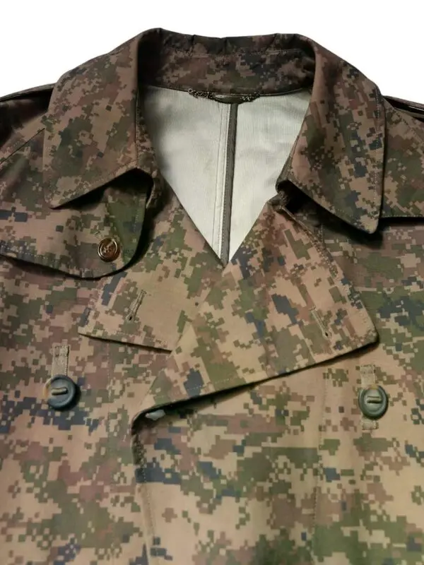 Dolce & Gabbana Camouflage-print Double-breasted Trench Coat