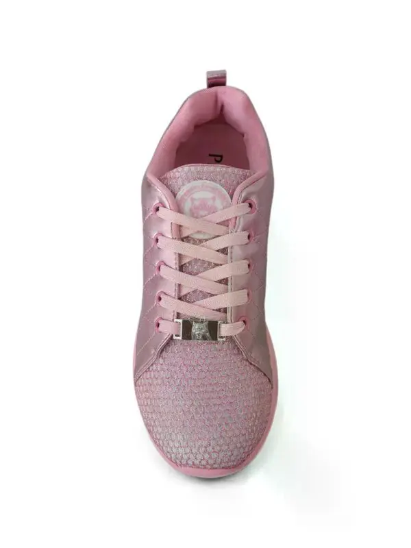 PLEIN SPORT Quilted Glitter-mesh Sneakers