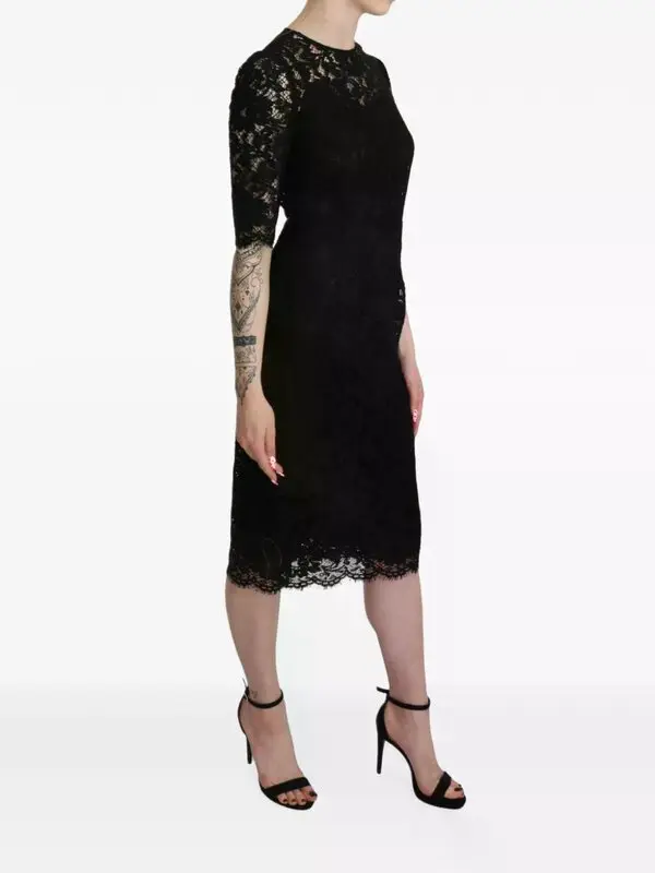 Dolce & Gabbana Floral-lace Sheath Midi Dress