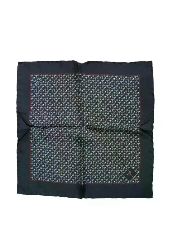 Dolce & Gabbana Cocktail-print Silk Pocket Square - Blue