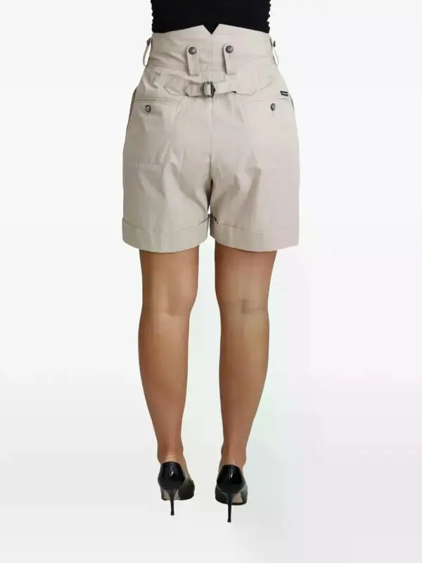 Dolce & Gabbana Pleated High-waist Shorts