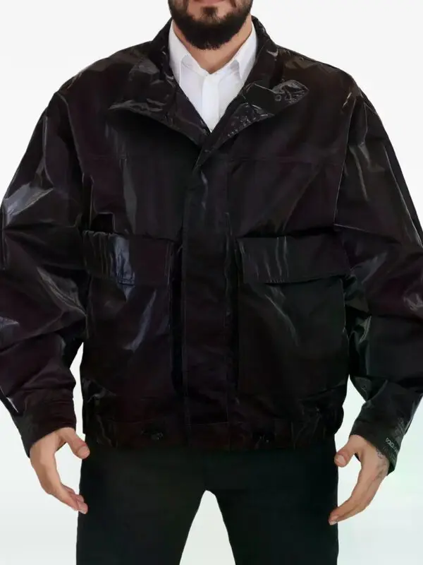 Dolce & Gabbana High-shine Flap-pocket Jacket - Purple
