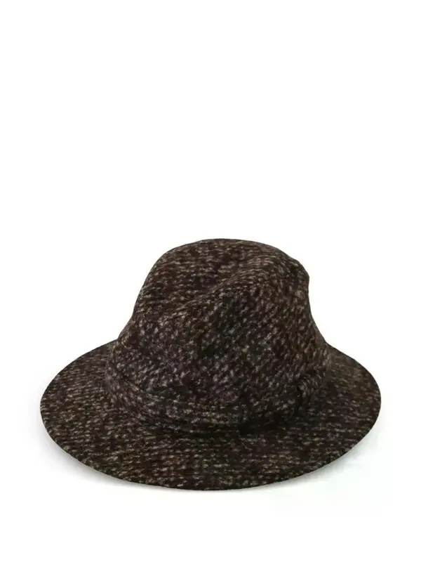 Dolce & Gabbana Tweed-design Fedora Hat - Brown