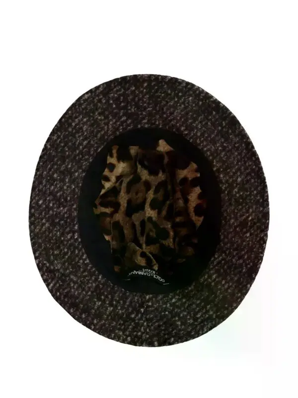 Dolce & Gabbana Tweed-design Fedora Hat