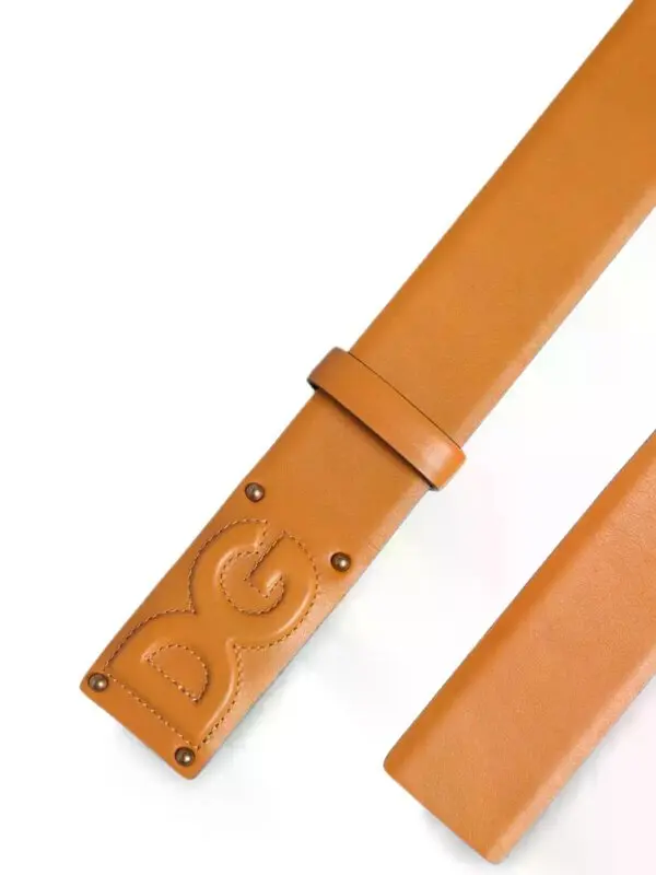 Dolce & Gabbana Embossed-logo Leather Belt