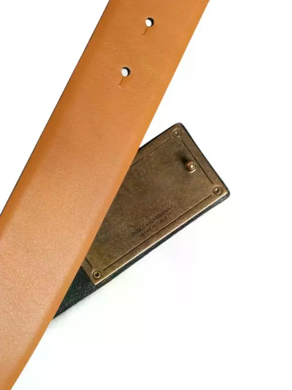 Dolce & Gabbana Embossed-logo Leather Belt