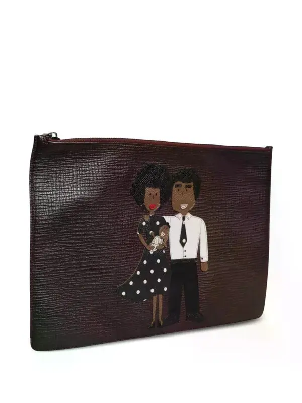 Dolce & Gabbana Dgfamily Leather Clutch Bag