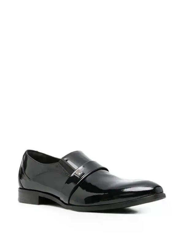 CARLO PIGNATELLI Patent-finish Slip-on Shoes - Black