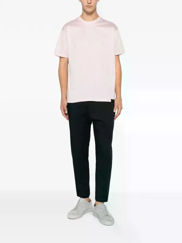 LOW BRAND Logo-embroidered T-shirt - Pink