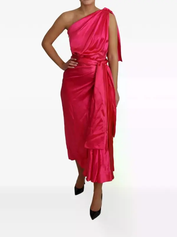 Dolce & Gabbana One-shoulder Draped Maxi Dress