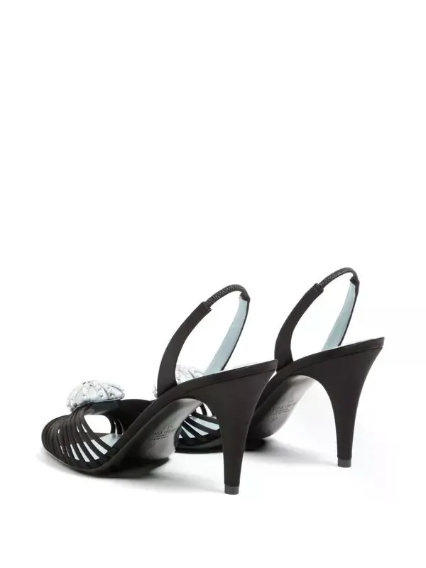 Valentino Garavani Coeur Royal Sandal 85mm - Black