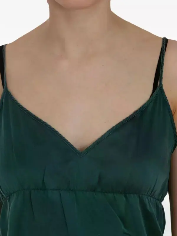 PINK MEMORIES Sheer Chiffon Overlay V-neck Mini Slip Dress