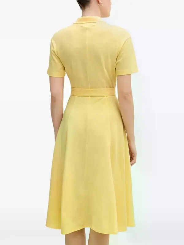 Lacoste Logo-patch Belted Piqué Shirt Dress