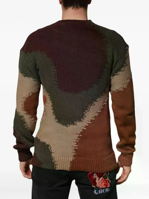 Dolce & Gabbana Abstract-pattern Colour-block Sweater