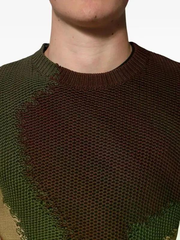 Dolce & Gabbana Abstract-pattern Colour-block Sweater