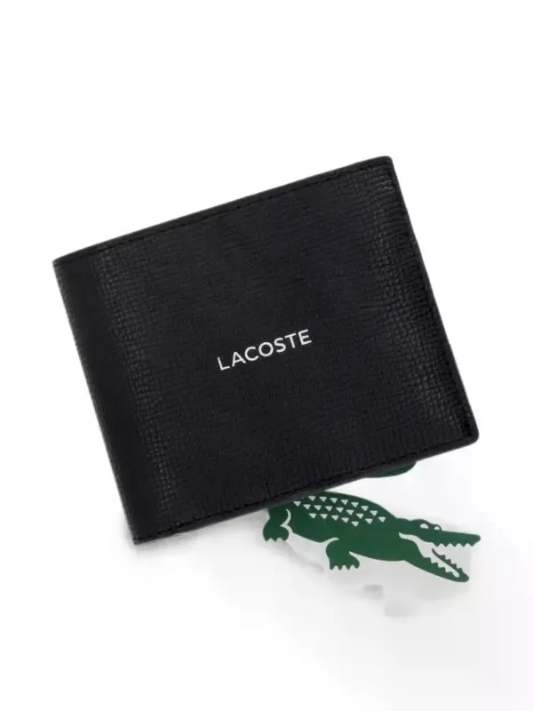 Lacoste Ossian Medium Logo-print Textured Leather Wallet