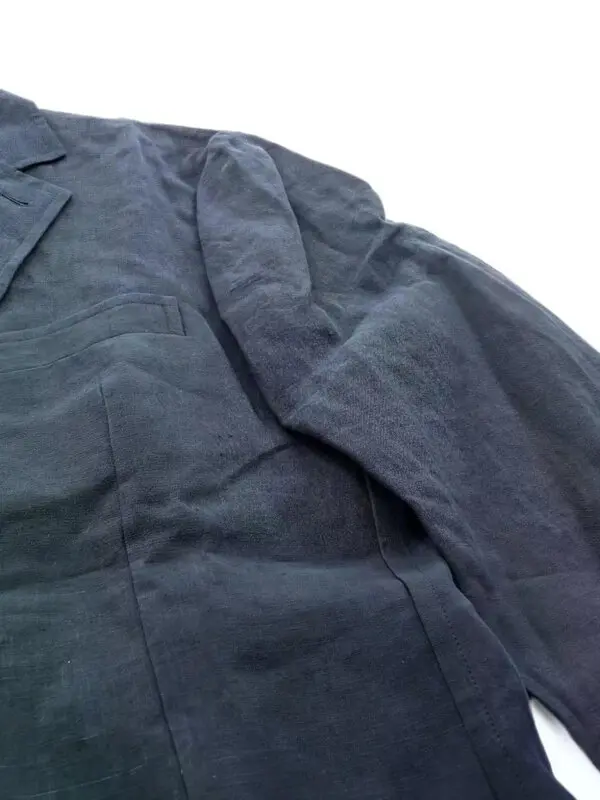 Hermès 2010s Notched-lapels Blazer Jacket - Blue
