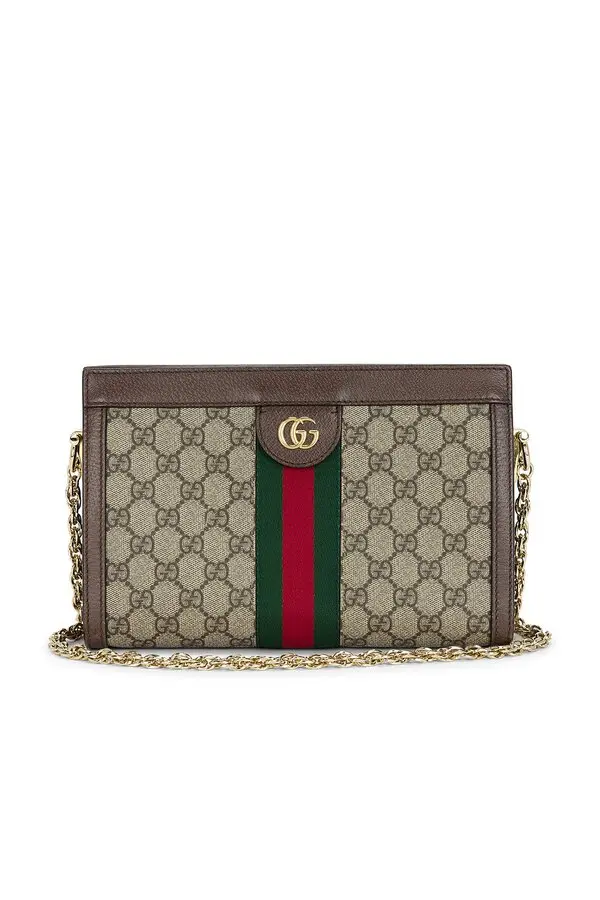 FWRD RENEW Gucci Ophidia Shoulder Bag - Brown