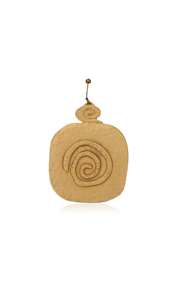 MERCI C'EST VINTAGE 1970s Sculptural Mirror Pendant Necklace