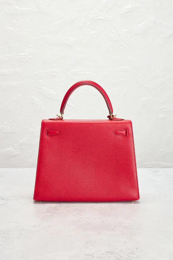 Hermès Veau Epsom Kelly 25 Handbag In Red