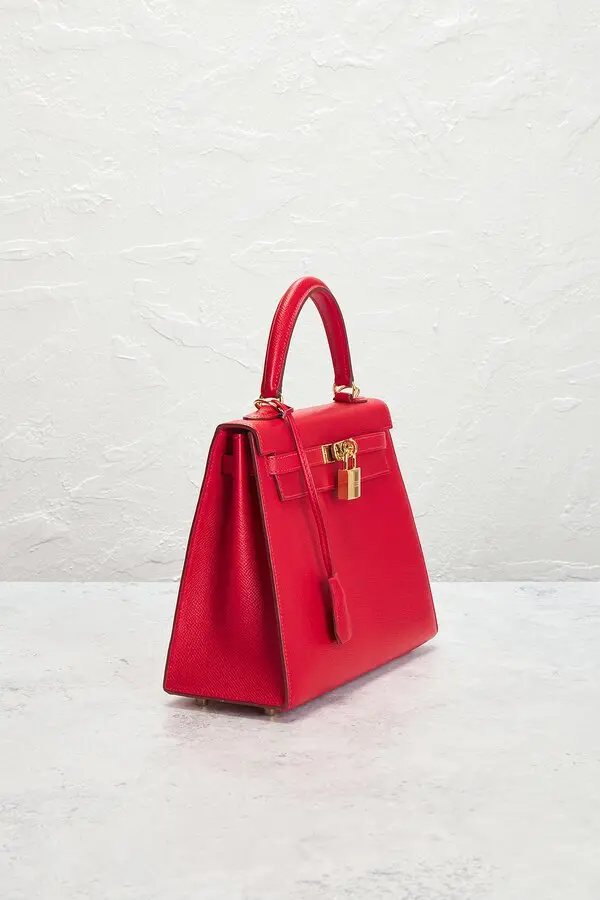 Hermès Veau Epsom Kelly 25 Handbag In Red
