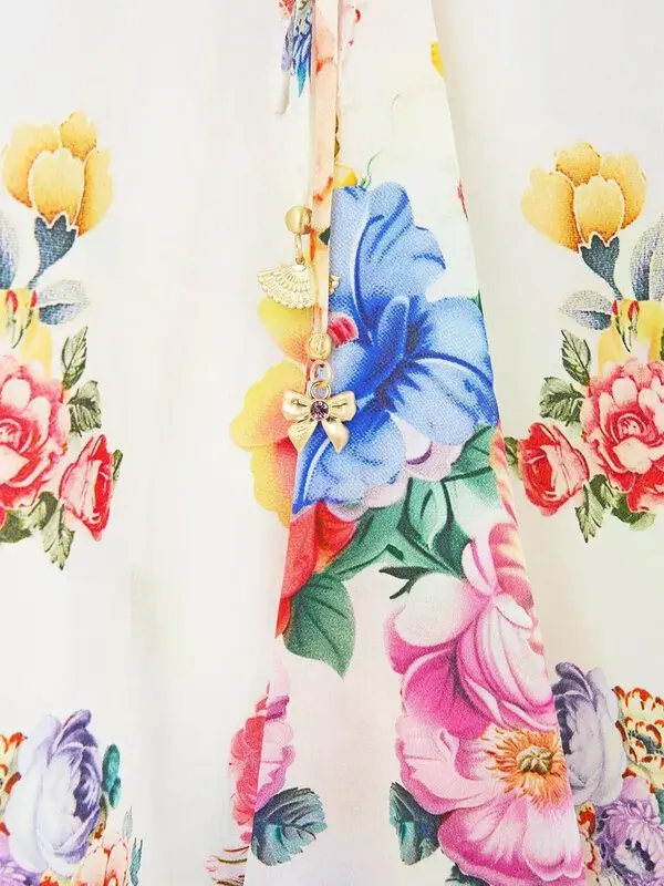 Camilla Ruffled Lace-up Blouse
