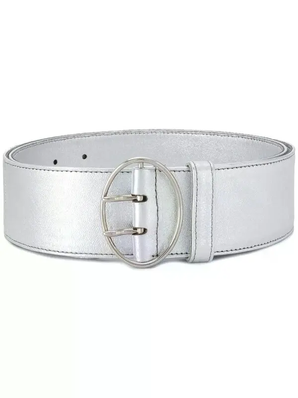 Prada Metallic-effect Buckle Belt - Silver
