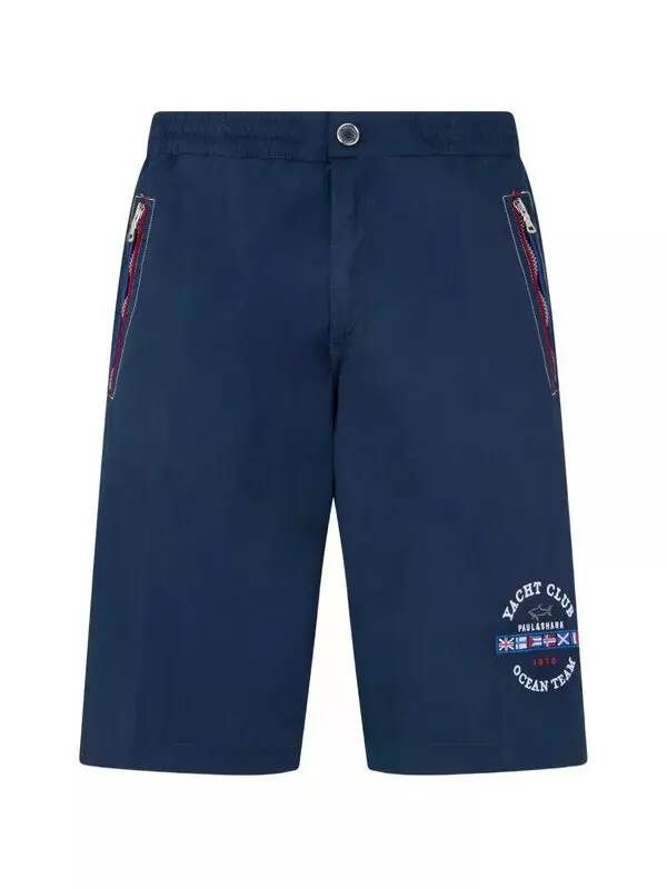 Paul & Shark Logo-embroidered Elasticated Shorts