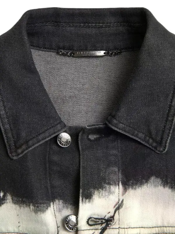 Dolce & Gabbana Marble-print Denim Jacket