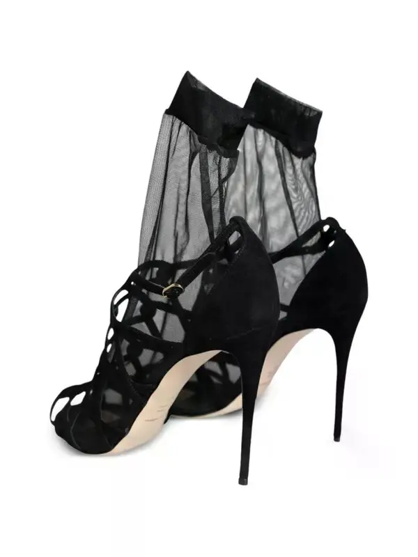 Dolce & Gabbana Mesh-panel Cage-style Heeled Sandals