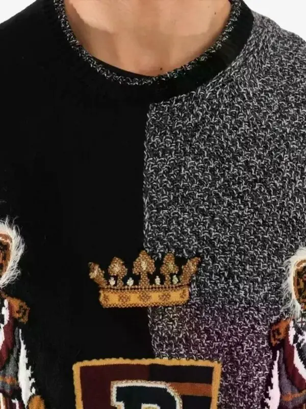 Dolce & Gabbana Royal Crest Colour-block Sweatshirt