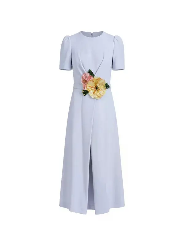 Dolce & Gabbana Cadi Floral-appliqué Darted Midi Dress