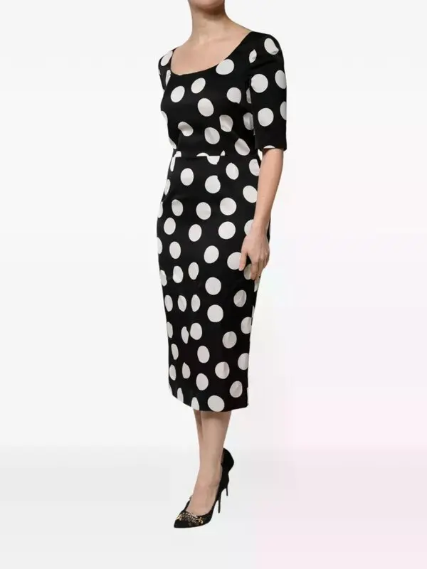 Dolce & Gabbana Polka-dot Midi Dress