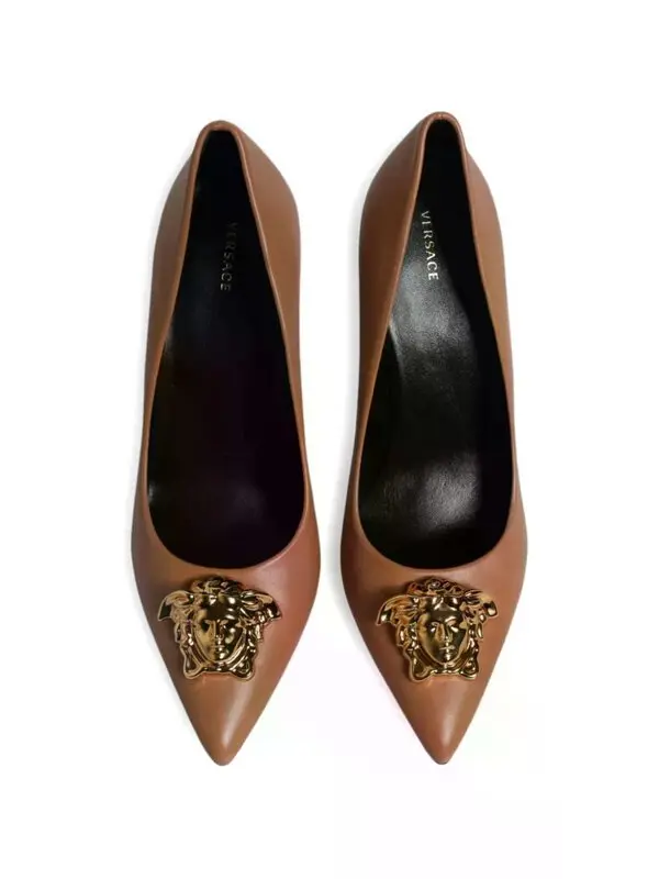 Versace Medusa-plaque Pointed-toe Pumps